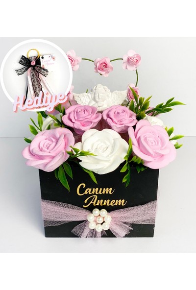 Gia Design Anneler Günü Kokulu Taş Aranjmanı-Anahtarlık Hediyeli