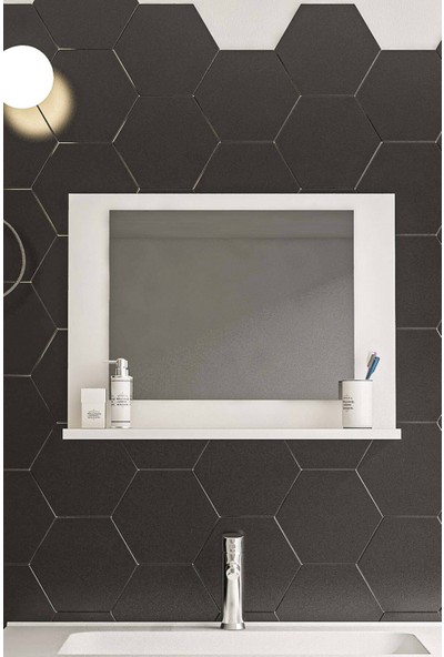 L'occi Concept Miami Dekoratif 60X45 cm Antre Hol Koridor Duvar Salon Mutfak Banyo Wc Ofis Raflı Beyaz Ayna L'occi Concept Miami Dekoratif 60X45 cm Antre Hol Koridor Duvar Salon Mutfak Banyo Wc Ofis Raflı Beyaz Ayna