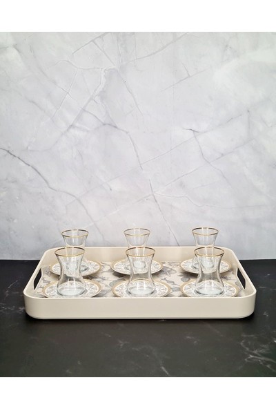 Ince Belli Ajda Çay Bardağı 6 Lı Set