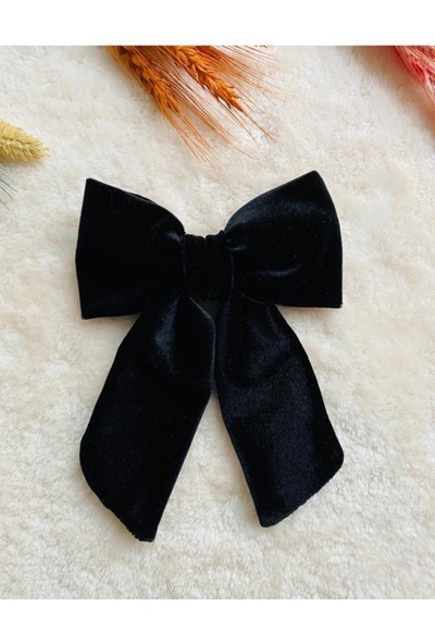 Siyah Kadife Otomatik Fiyonk Toka