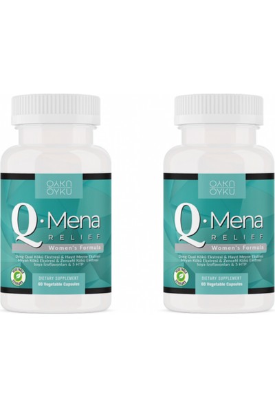 Q-Collagen Q-Mena / Soya Izoflavonları, Dong Quai, Vitex Agnus Castus, 5-Htp. / 60 Kapsül (2 Kutu) Q-Collagen Q-Mena / Soya Izoflavonları, Dong Quai, Vitex Agnus Castus, 5-Htp. / 60 Kapsül (2 Kutu)