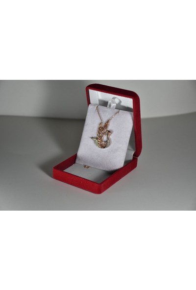 Crony Kuğu Şeklinde Taşlıgümüş Kolye