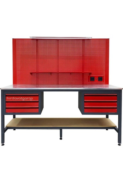 Hırdavat Garajı 2 Metre 6 Çekmeceli Takım Çalışma Tezgahı