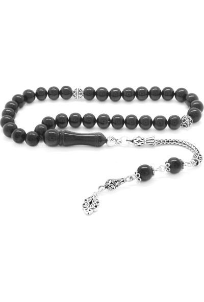 Reyyan 925 Ayar Gümüş Püsküllü Küre Kesim Sade Erzurum Oltu Taşı Tesbih Reyyan 925 Ayar Gümüş Püsküllü Küre Kesim Sade Erzurum Oltu Taşı Tesbih