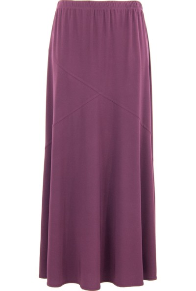 Oppland Kadın Mevsimlik Beli Lastikli Likralı Rahat Kesim Viskon Penye Kumaş Anne Çan Etek