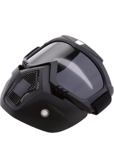 Lnshop Motosiklet Sürme Kask Rüzgar Geçirmez Yüz Maskesi Ayrılabilir Gözlük Siyah Duman (Yurt Dışından) Lnshop Motosiklet Sürme Kask Rüzgar Geçirmez Yüz Maskesi Ayrılabilir Gözlük Siyah Duman (Yurt Dışından)