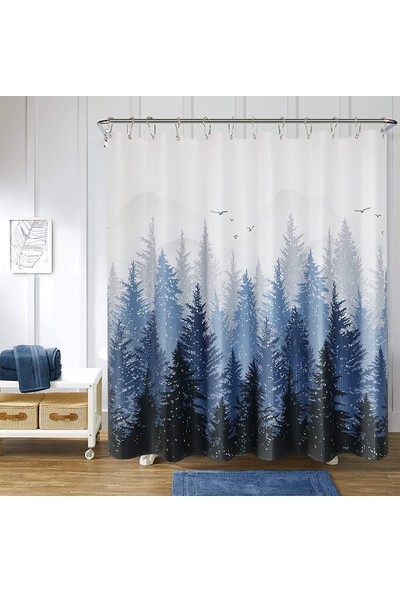 Yilegou Duş Perdesi Dağ Orman Doğa Duş Perdesi Banyo Için Set Su Geçirmez Duş Perdesi Seti 72 x 72 Inç Mavi (Yurt Dışından) Yilegou Duş Perdesi Dağ Orman Doğa Duş Perdesi Banyo Için Set Su Geçirmez Duş Perdesi Seti 72 x 72 Inç Mavi (Yurt Dışından)