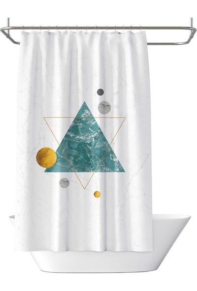 Yilegou Duş Perdesi 12 Kancalı Duş Perdesi Takımları Banyo Için Su Geçirmez Duş Perdesi 72X72 Inç (Yurt Dışından)