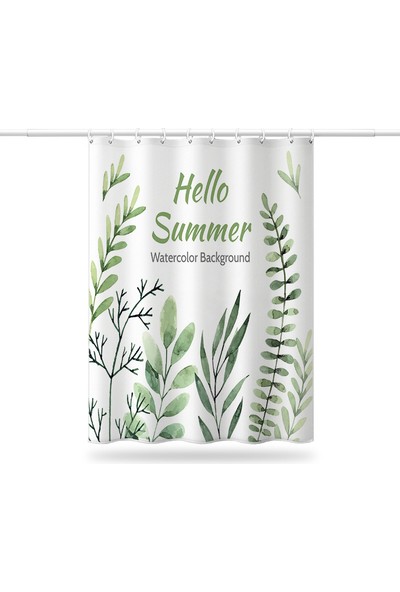 Yilegou Duş Perdesi 12 Kancalı Duş Perdesi Takımları Banyo Için Su Geçirmez Duş Perdesi 72X72 Inç (Yurt Dışından)