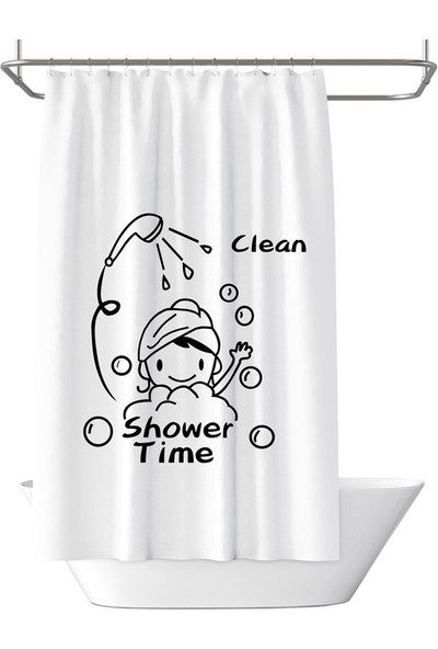 Yilegou Duş Perdesi 12 Kancalı Duş Perdesi Takımları Banyo Için Su Geçirmez Duş Perdesi 72X72 Inç (Yurt Dışından)