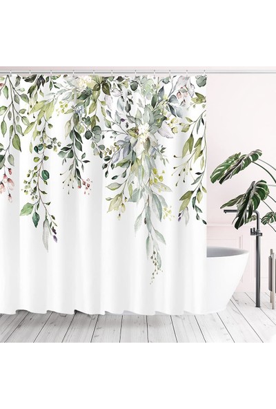 Yilegou Yeşil Okaliptüs Duş Perdesi Takımları Suluboya Yapraklar Çiçek Banyo Dekorasyonu ile Üst Bitki 72X72 Inç (Yurt Dışından) Yilegou Yeşil Okaliptüs Duş Perdesi Takımları Suluboya Yapraklar Çiçek Banyo Dekorasyonu ile Üst Bitki 72X72 Inç (Yurt Dışından)