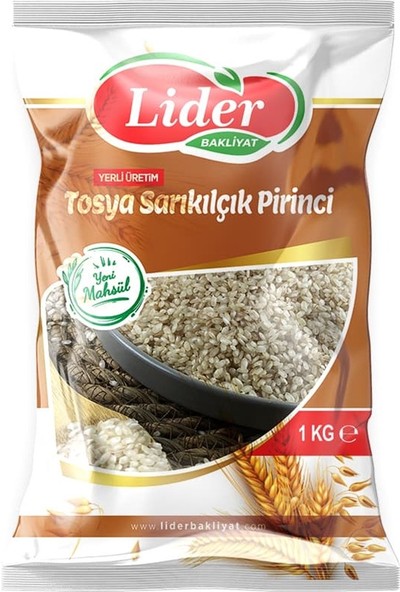 Lider Bakliyat Tosya Pirinci ( Sarıkılçık Pirinci) Yerli 1 kg Lider Bakliyat Tosya Pirinci ( Sarıkılçık Pirinci) Yerli 1 kg