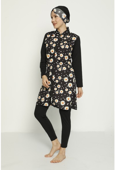 Trend Sizde Paraşüt Dijital Baskı Tesettür Mayo