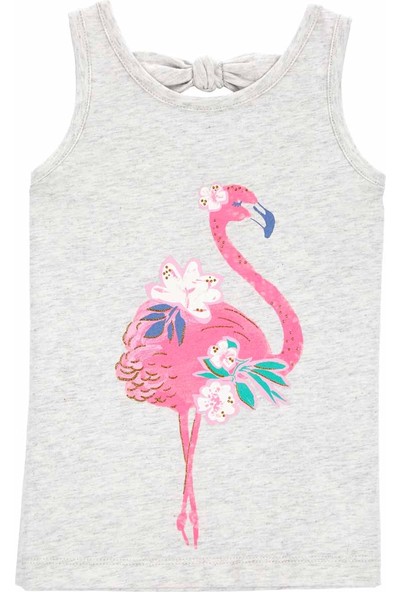 Carter's Küçük Kız Çocuk Flamingo Desenli Atlet Kolsuz Açık Gri Carter's Küçük Kız Çocuk Flamingo Desenli Atlet Kolsuz Açık Gri