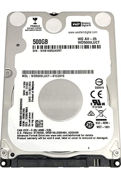 Wd 500GB WD5000LUCT Sata3 5400RPM 8mb 2.5 Wd 500GB WD5000LUCT Sata3 5400RPM 8mb 2.5