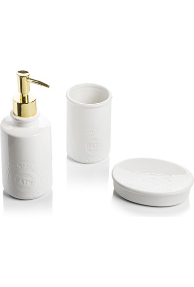 Luwi Shopping Ews 3 Parça Leo Beyaz Banyo Seti Luwi Shopping Ews 3 Parça Leo Beyaz Banyo Seti