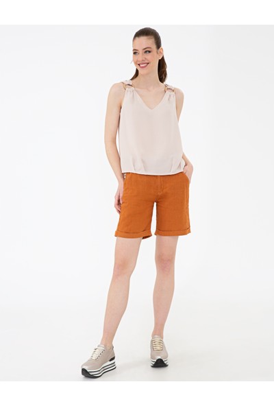 Pierre Cardin Turuncu Flare Fit Şort 50243109-VR191