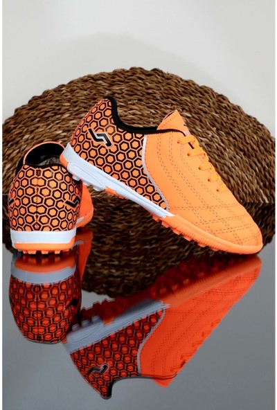 Jump Kidessa 1210-27632 Bağcıklı Çocuk Futbol Ayakkabısı - NKT01210-TURUNCU-35