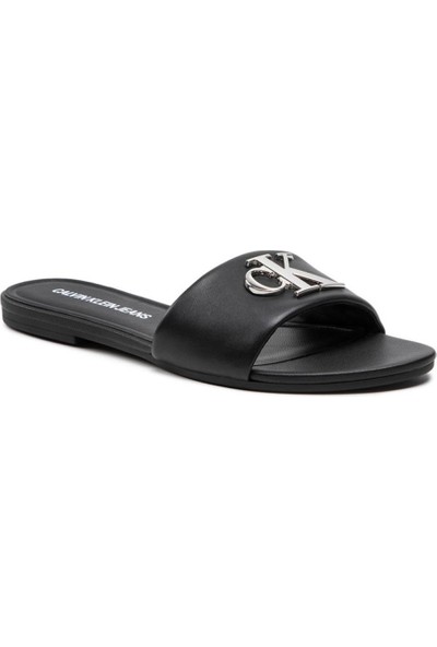 Kadın Calvin Klein Kadın Slide Hw Lth Flat Sandal Sandalet YW0YW00144