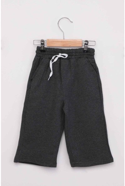 Yazı Desenli Erkek Çocuk Kapri | Füme