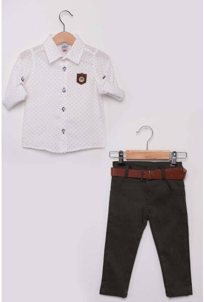 Desenli 2'li Erkek Çocuk Takım | Kırmızı