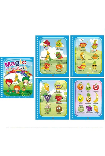 FUN4U Sihirli Boyama Kitabı ve Kalemi - Magic Water Doodle Book - Meyveler FUN4U Sihirli Boyama Kitabı ve Kalemi - Magic Water Doodle Book - Meyveler