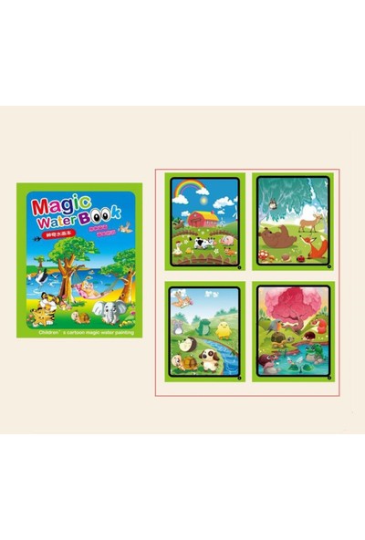 FUN4U Sihirli Boyama Kitabı ve Kalemi - Magic Water Doodle Book FUN4U Sihirli Boyama Kitabı ve Kalemi - Magic Water Doodle Book