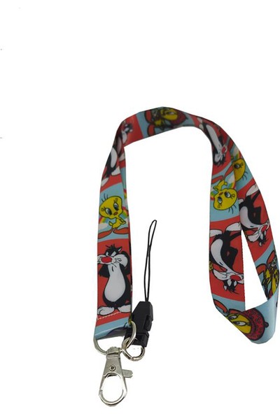 ModaZey Tweety & Slywester Desenli Boyun Ipi Telefon Askısı