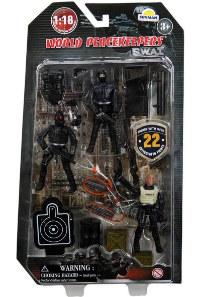 Strongart 77103 World Peacekeepers S.w.a.t Polis Figür Oyun Seti