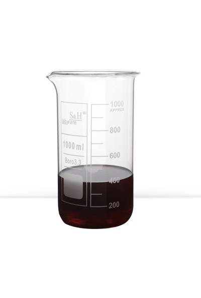 S&H Labware 1000 ml Beher (Uzun Form) S&H Labware 1000 ml Beher (Uzun Form)