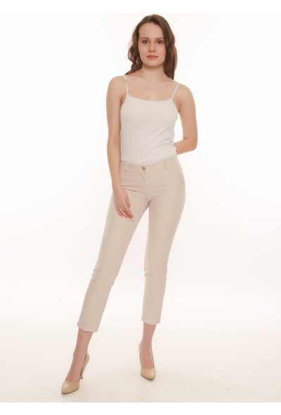 Mangosteen Kadın, Basic Pantolon Bej