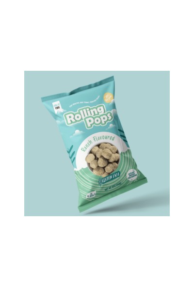 Rolling Pops 56 gr Gluten Free Vegan Ranch Flavoured Cips Rolling Pops 56 gr Gluten Free Vegan Ranch Flavoured Cips