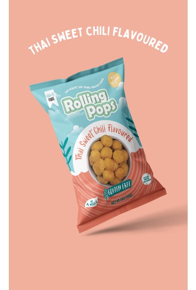 Rolling Pops RollingPops Rolling Pops 56 gr Gluten Free Vegan Thai Sweet Chilli Flavoured Cips Rolling Pops RollingPops Rolling Pops 56 gr Gluten Free Vegan Thai Sweet Chilli Flavoured Cips