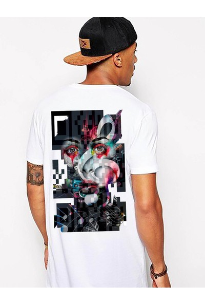 Lady Henna Baskılı Oversize Unisex T-Shirt 25