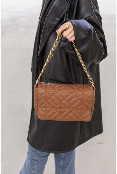 Pupo Kadın Çanta Kahverengi Çanta Omuz Çantası ve El Çantası Bonela Modeli