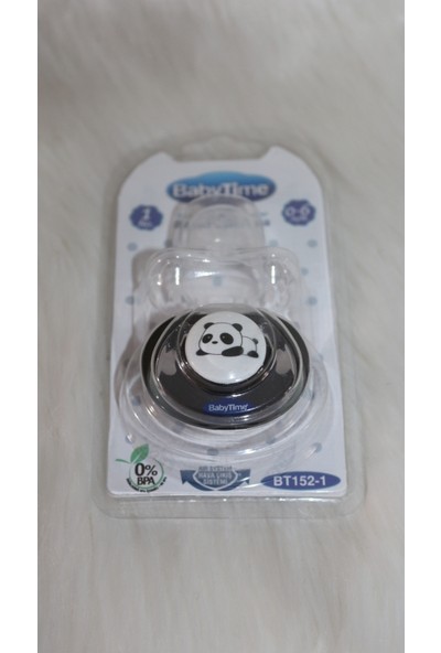 Baby Time Damaklı Koruyucu Kapaklı Siyah Emzik 6-18 Ay (2 No)