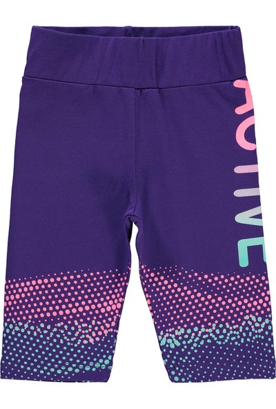 Civil Girls Kız Çocuk Kısa Tayt 2-5 Yaş Mor