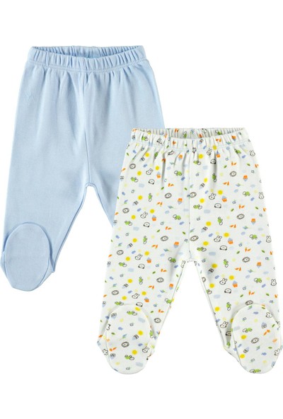 Civil Baby Kız Bebek 2'li Patikli Tek Alt 1-3 Ay Mavi