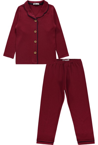 Civil Boys Erkek Çocuk Pijama Takımı 6-9 Yaş Bordo