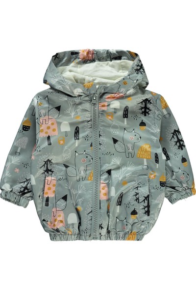 Civil Baby Kız Bebek Kapüşonlu Yağmurluk 6-18 Ay Gri Civil Baby Kız Bebek Kapüşonlu Yağmurluk 6-18 Ay Gri