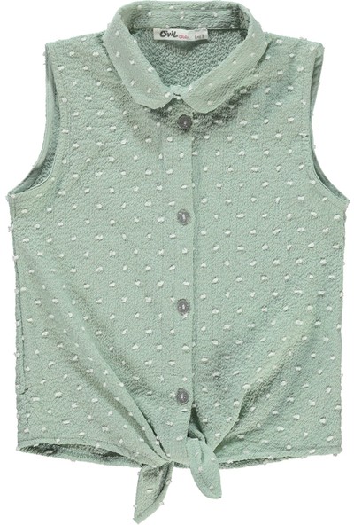 Civil Girls Kız Çocuk Gömlek 6-9 Yaş Yeşil