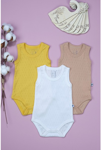 Çizgi Kids Erkek Çocuk Kahve Sarı Beyaz Üçlü Çıtçıtlı Body Çizgi Kids Erkek Çocuk Kahve Sarı Beyaz Üçlü Çıtçıtlı Body