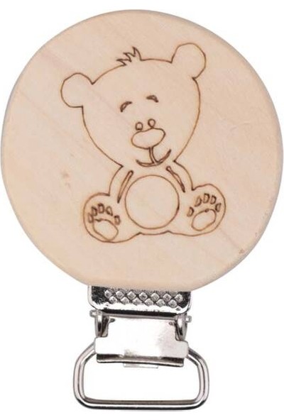 BYR Ayıcık Baskılı Emzik Klipsi 4 cm BYR Ayıcık Baskılı Emzik Klipsi 4 cm