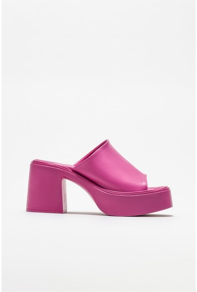 Elle Shoes Fuşya Kadın Topuklu Terlik Elle Shoes Fuşya Kadın Topuklu Terlik
