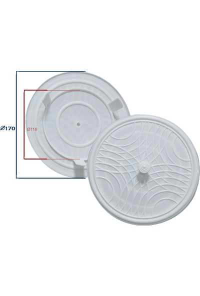 Erplassan Düz Baca Kapak Beyaz Renk