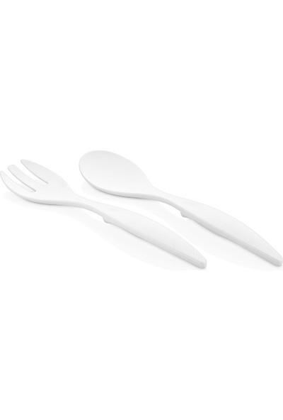 2'li Soft Beyaz Çatal Kaşık Seti