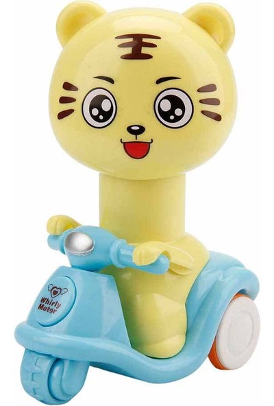 Can Ali Toys Sevimli Hayvanlar Kırılmaz Bas-Git Motor - Kedi