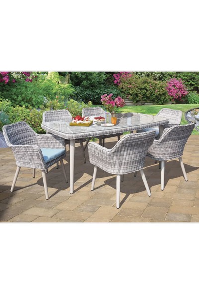 Luxury Style Weimar Rattan Yemek Grubu - Geniş Teraslar Veya Bahçeler Için Tasarlandı Luxury Style Weimar Rattan Yemek Grubu - Geniş Teraslar Veya Bahçeler Için Tasarlandı