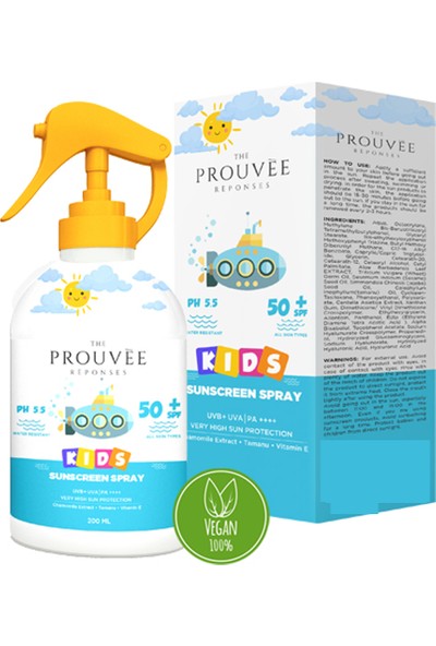 The Prouvee Reponses Baby Sun 50+ Spf Bebek Güneş Koruyucu Sprey 200 ml (Vegan)