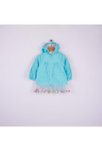 Mutlu Kids File Poponlu Kız Yağmurluk (2-5 Yaş)